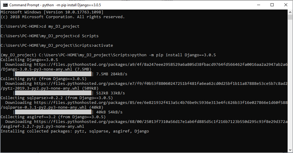 How to set up Django in your device